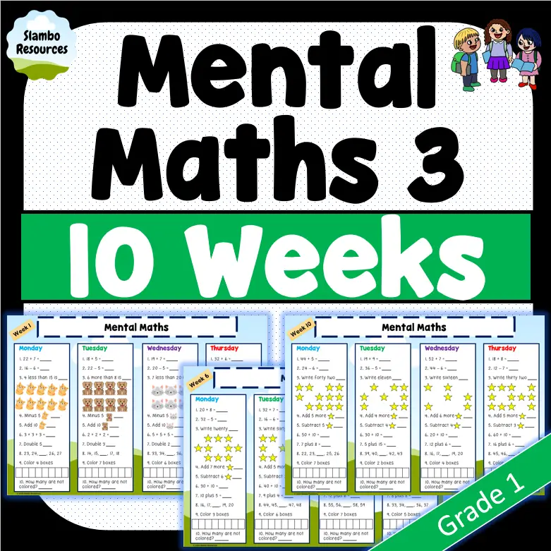 Grade 1 Mental Maths | Version 3 - FMW