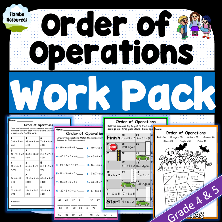 Order Of Operations 5th Grade Worksheets PEMDAS Problems