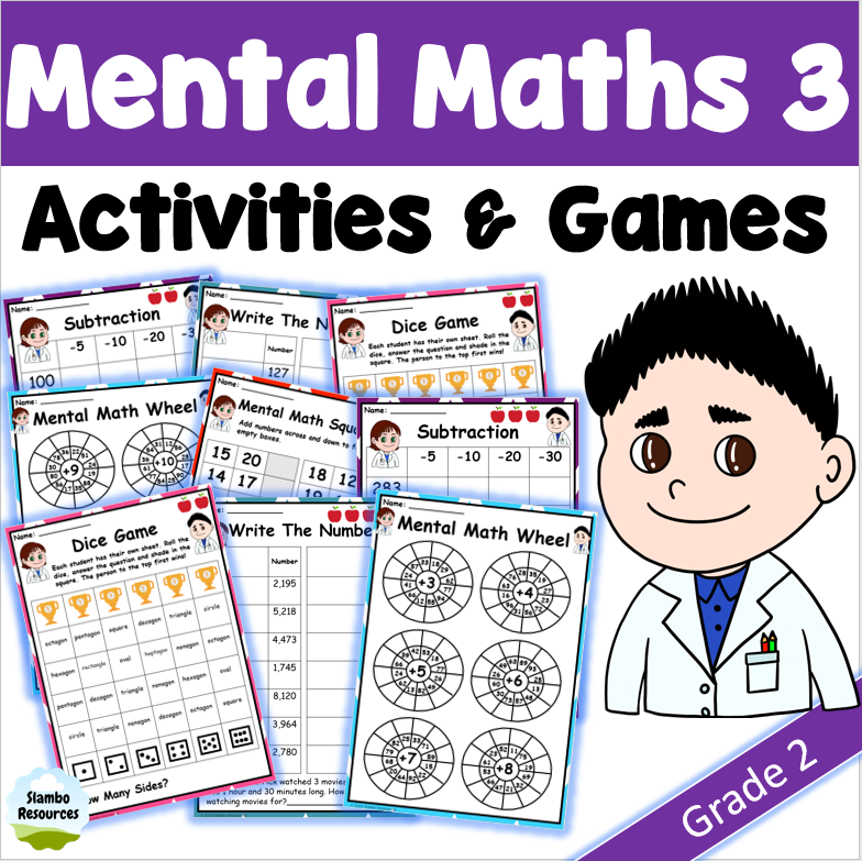Grade 2 Mental Math Activities | Version 3 - FMW