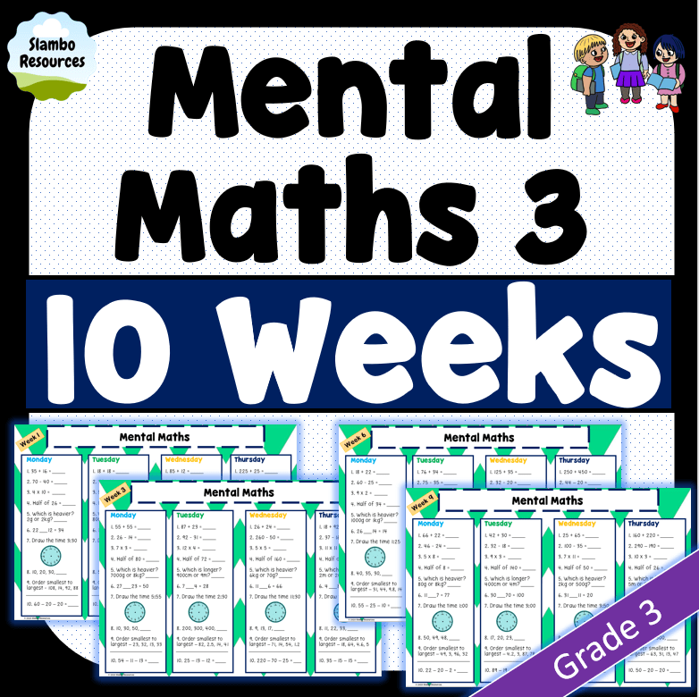 Grade 3 Mental Math Worksheets Free Worksheets Printables
