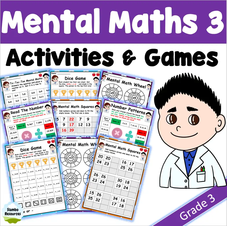 Grade 3 Mental Maths | Activities & Games | Version 3 - FMW