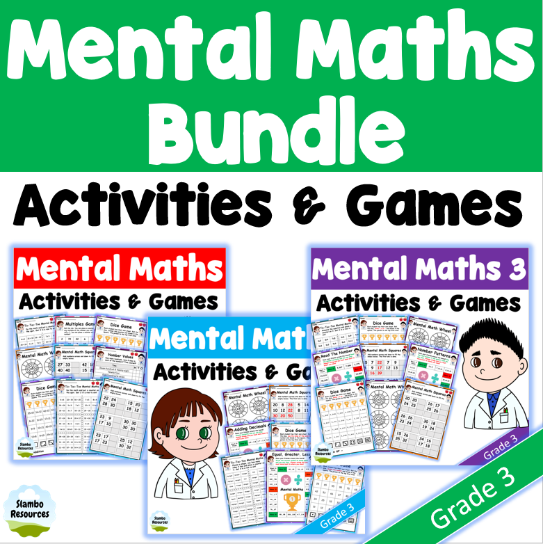 Grade 3 Mental Maths | Games & Activities | Bundle - FMW