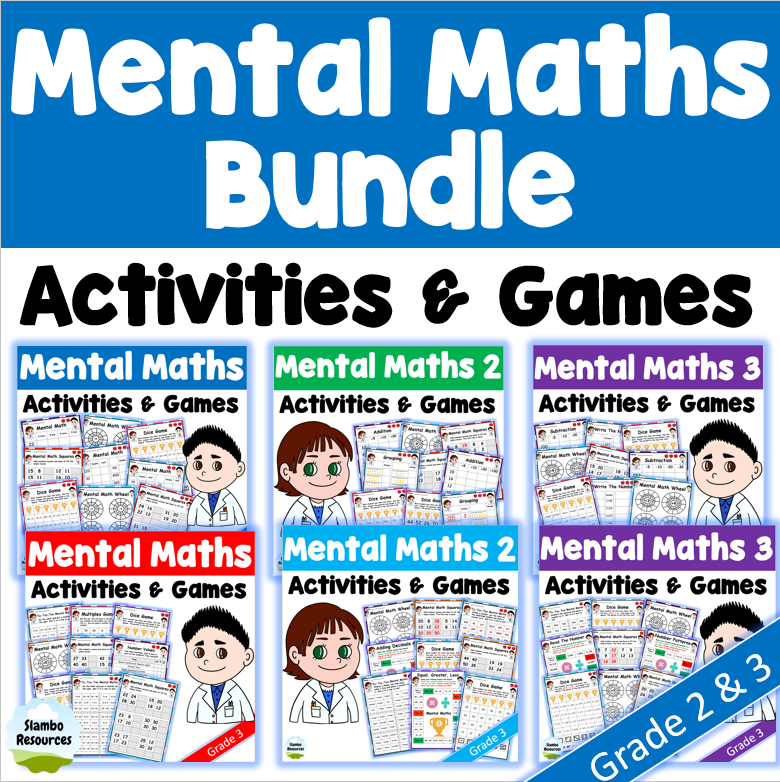 Grade 2 & 3 Mental Maths Bundle | Activities & Games - FMW